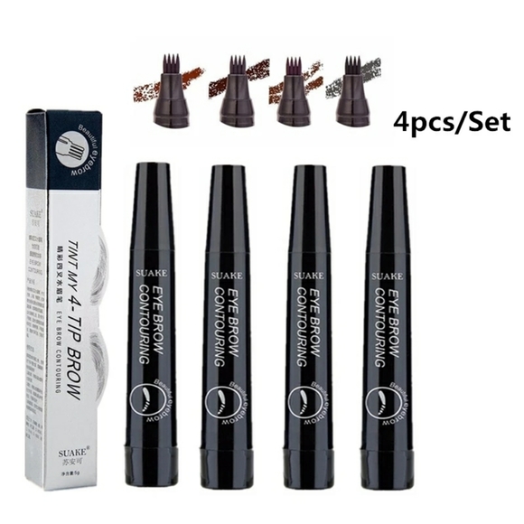 Makeup | New 4pc Waterproof Microblading Eyebrow Pen Set 8 | Poshmark